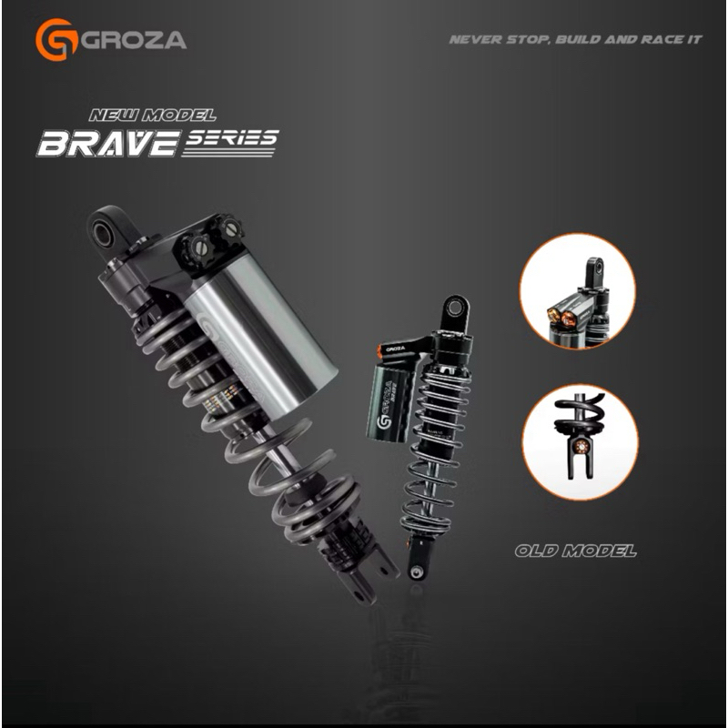 Jual [GROZA] BRAVE SERIES 305MM | 330MM | 340MM SINGLE SHOCK BREAKER ...