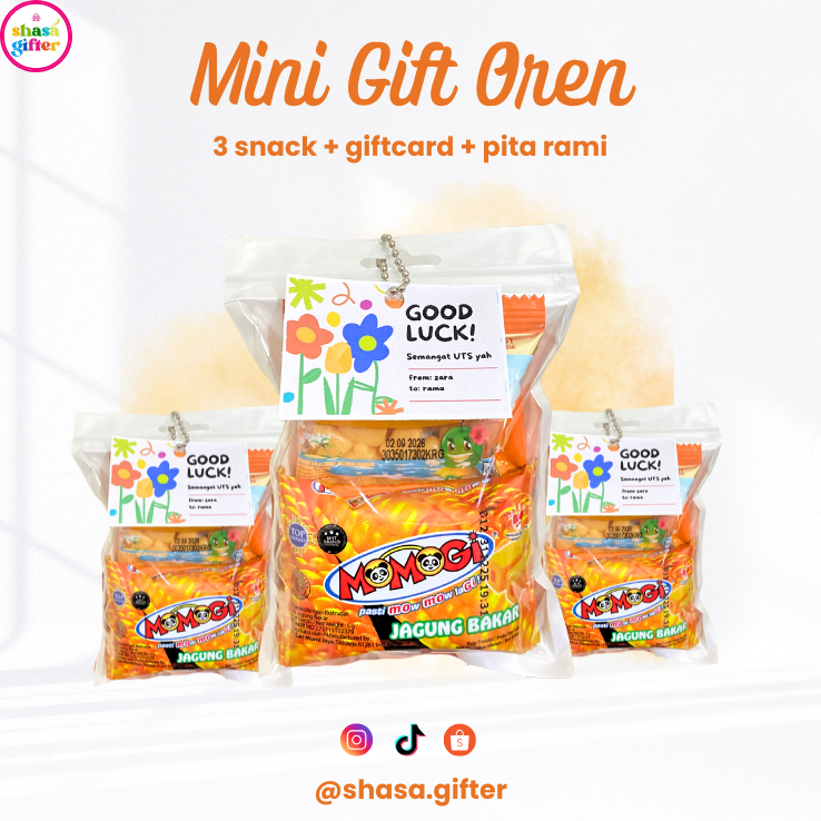 Jual Mini Gift Snack Oren / Mini Hampers / Freebies untuk Bestie UTS ...