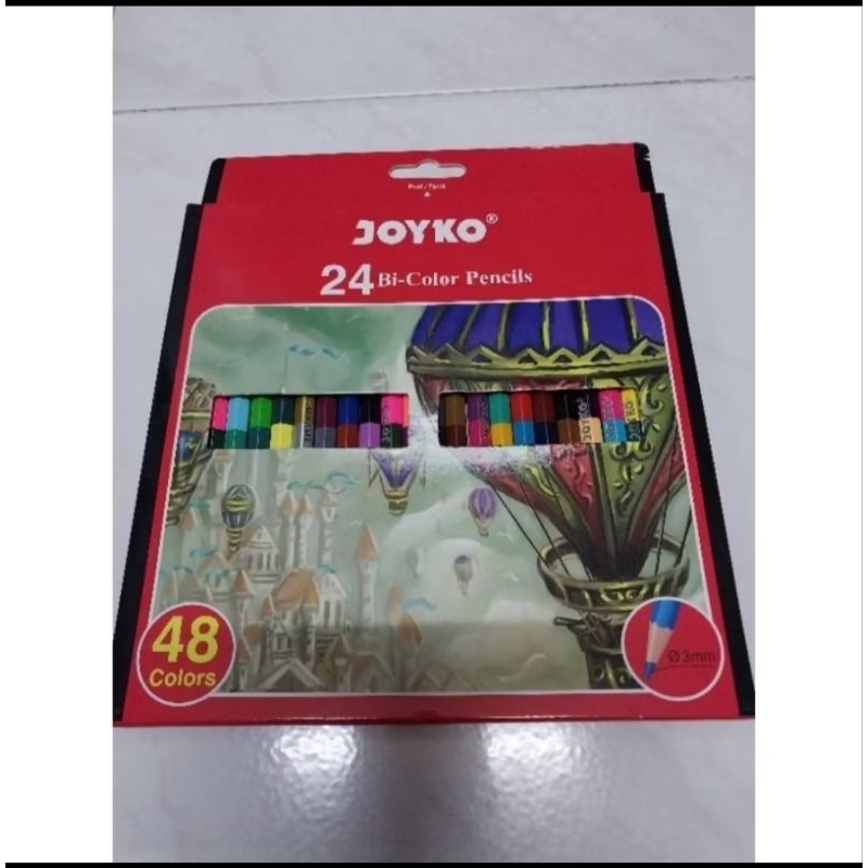 Jual JOYKO 24 Bi-COLOR PENCILS CP-Bi103 (48 colors ) | Shopee Indonesia