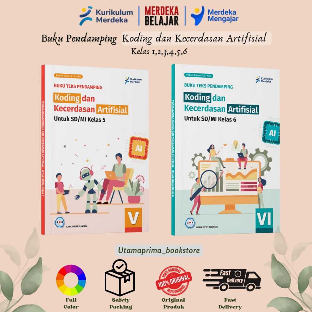 Jual BUKU PENDAMPING KODING DAN KECERDASAN ARTIFISIAL KELAS 1,2,3,4,5,6 ...