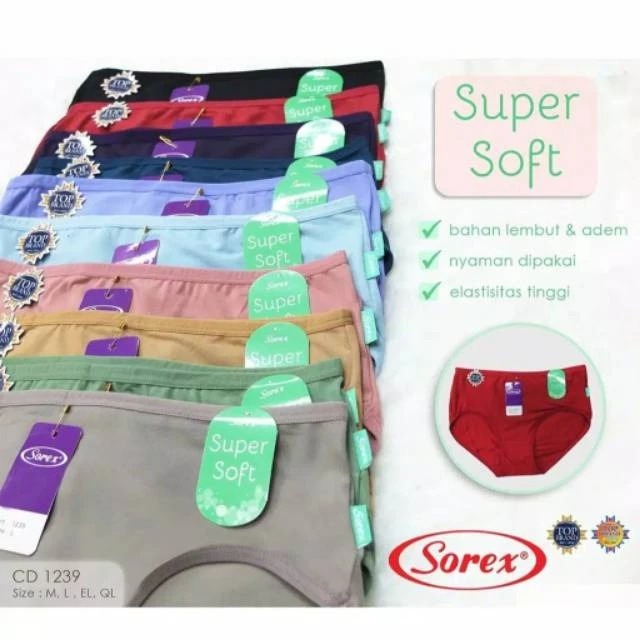 Jual SETENGAH LUSIN CD celana dalam ISI 6Pcs Celana Dalam CD Sorex 1239 Super Soft M-XXL ...