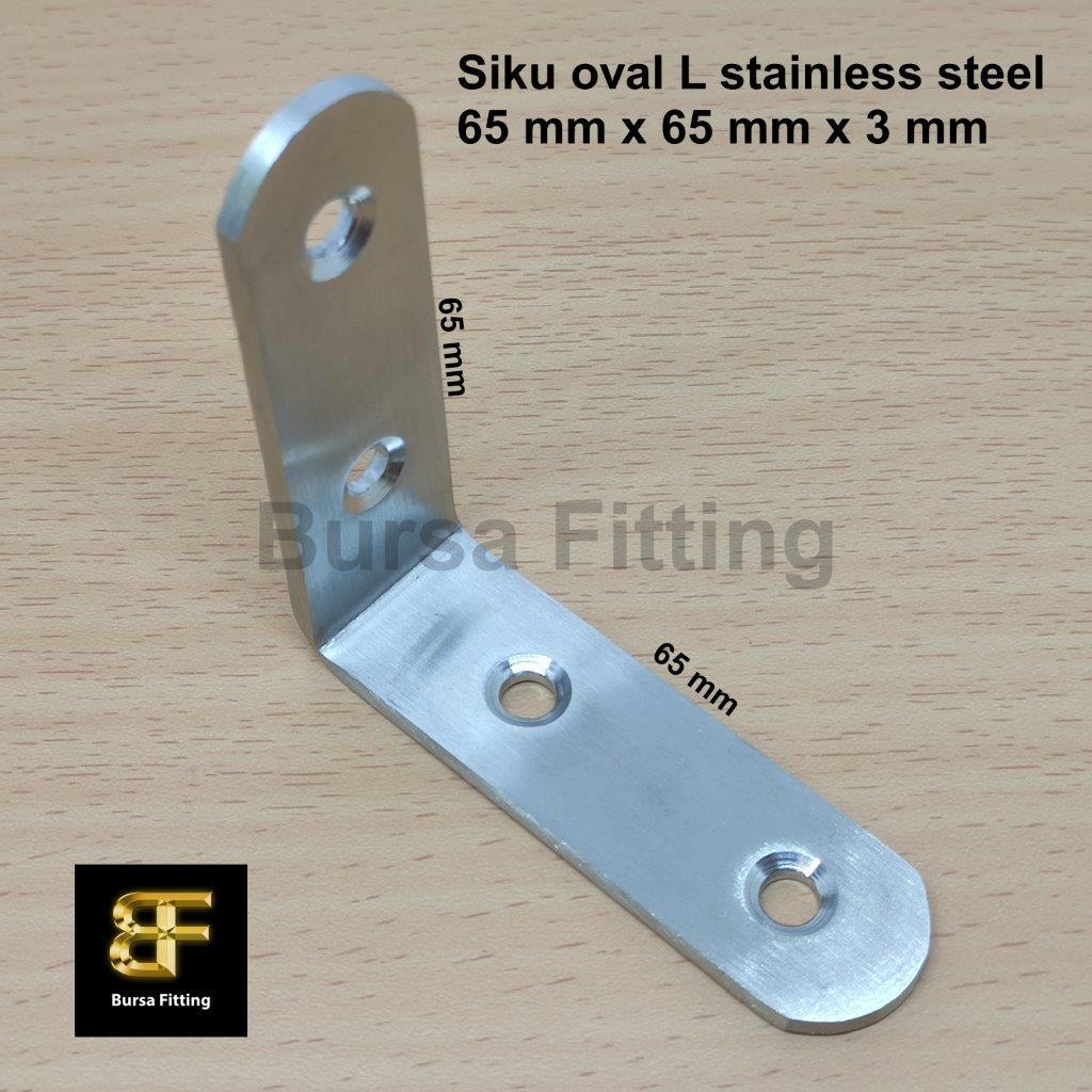 Jual Siku stainless L 65 x 65 x 3 mm / plat siku penyangga stainless ...