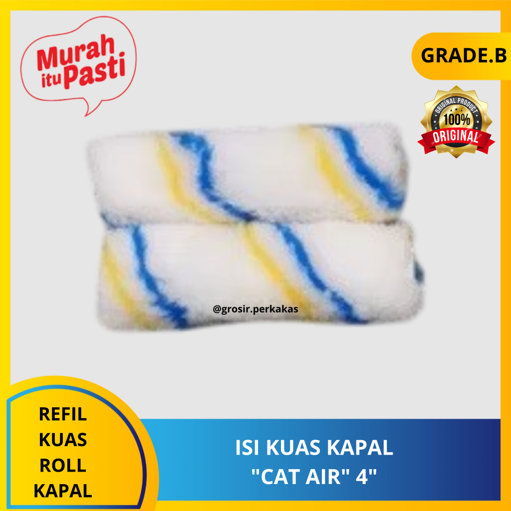Jual ISI KUAS KAPAL "CAT AIR" 4" - refill kuas roll mini kapal cat air ...