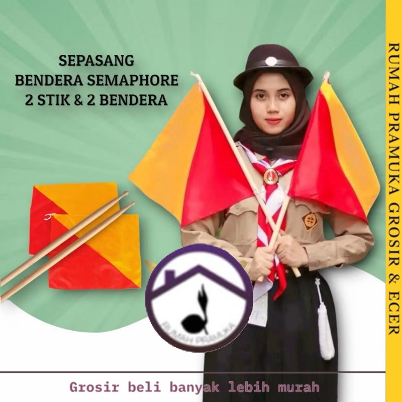 Jual SEPASANG stik semaphore / bendera semaphore / tongkat semaphore | Shopee Indonesia