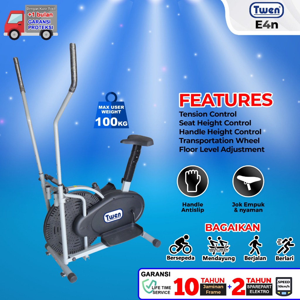 Jual TWEN Orbitrack Model E4N - Elliptical Bike | Shopee Indonesia