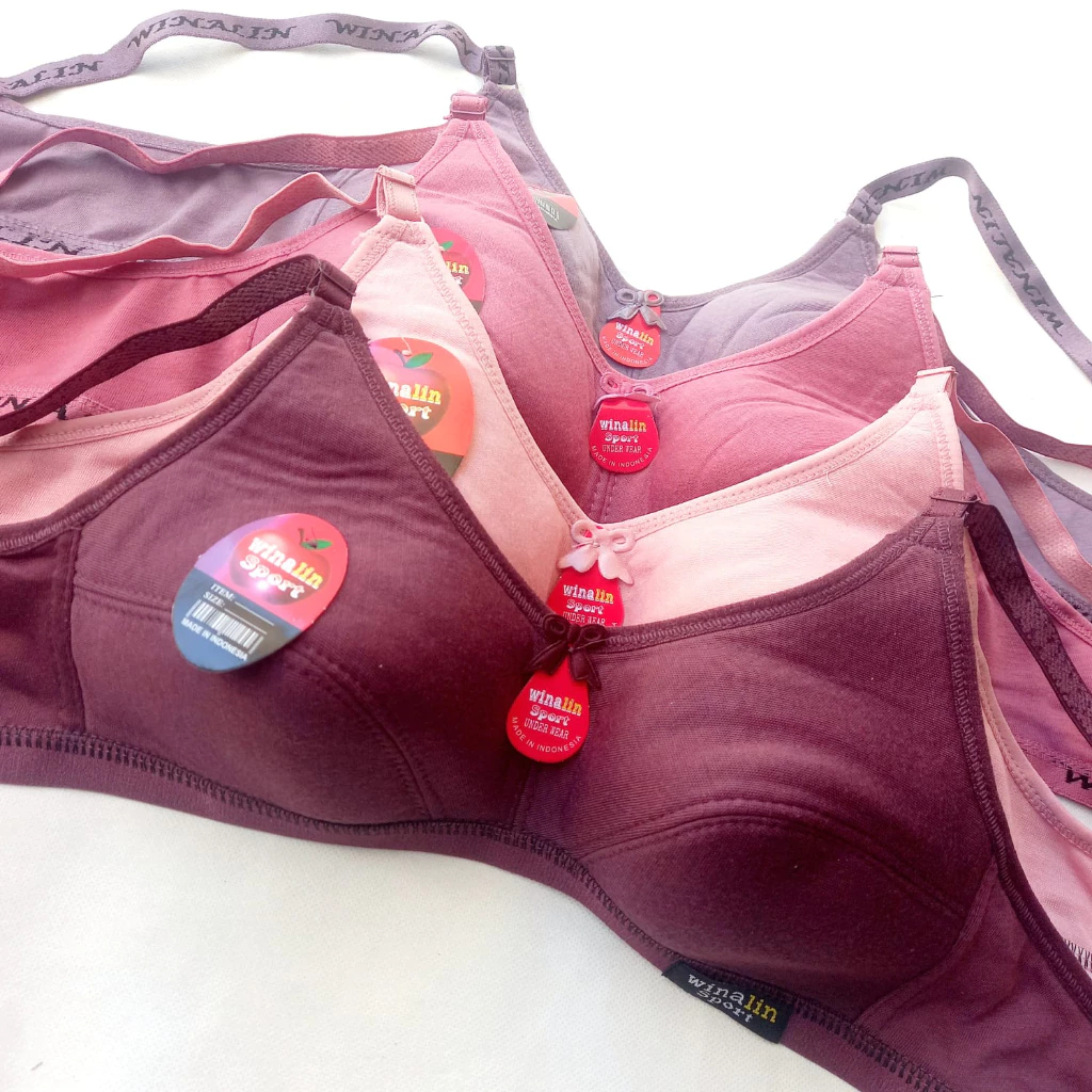 Jual 6 PCS Sport Bra Pakaian Dalam Wanita High Quality Tanpa Kawat dan ...