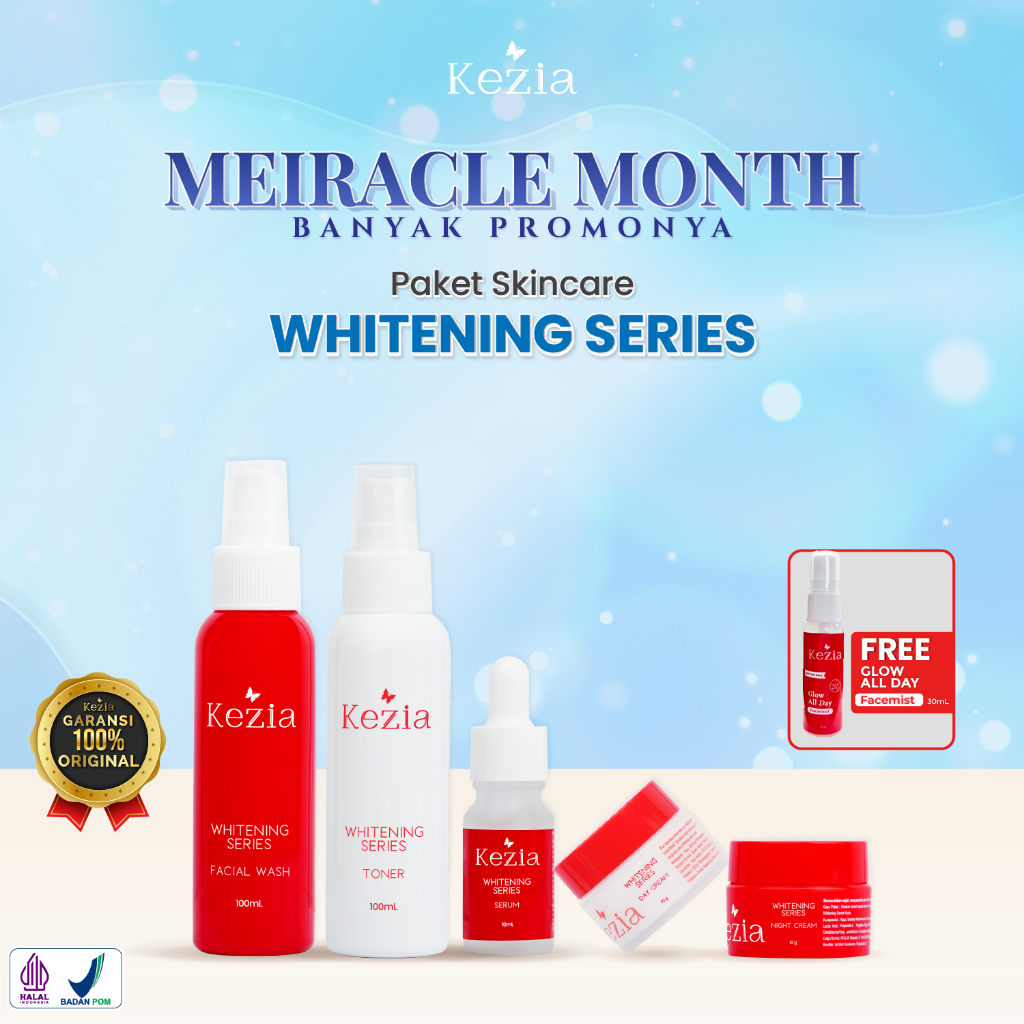 Jual (KEZIA) Beauty - NEW WHITENING PACKAGE SERIES - Paket Glowing Lengkap (FREE 1 FACEMIST 30ML ...