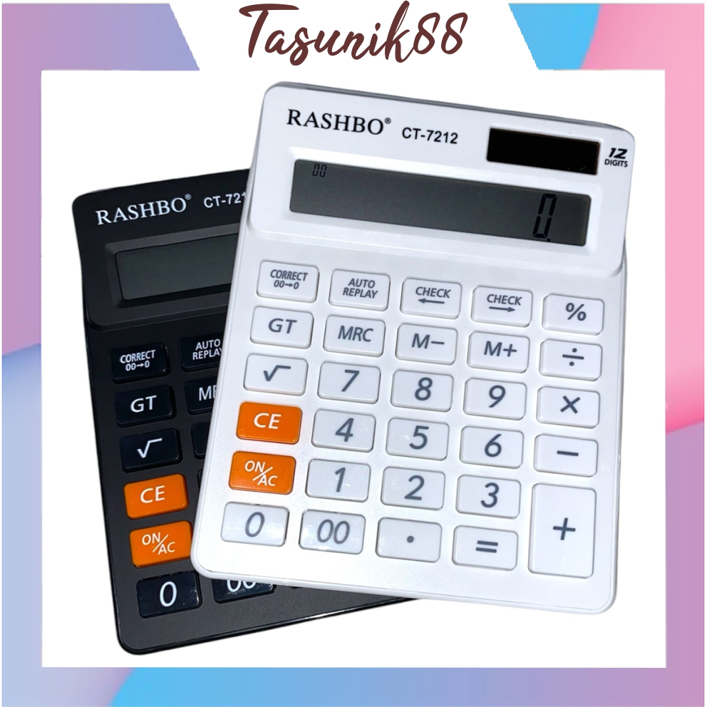 Jual ⭐TasUnik88⭐ Kalkulator ct-7212 12digit check and correct ...