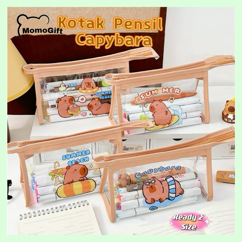 Jual Kotak Pensil Bening Cute Bear Transparan Aesthetic dan Lucu ...