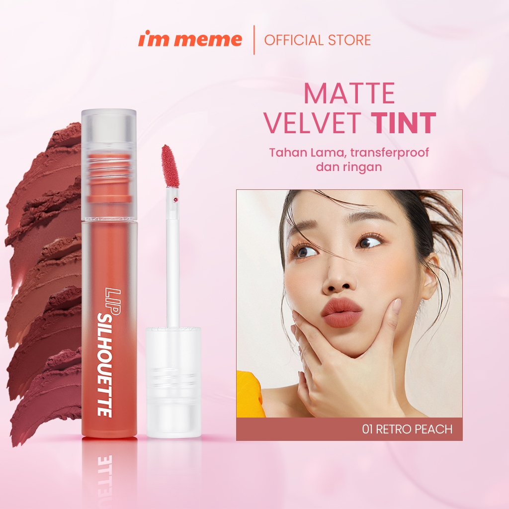 Jual I'M MEME Lip Silhouette Matte Velvet Tint - 01 Retro Peach | Shopee Indonesia