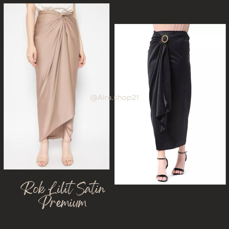 Jual ROK LILIT POLOS SATIN PREMIUM FREE GESPER | Shopee Indonesia