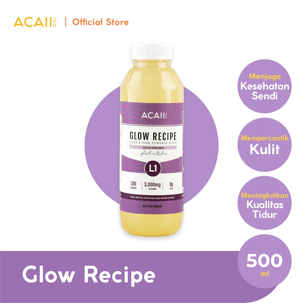 Jual Acaii Tea Glow Recipe 500ml | Shopee Indonesia