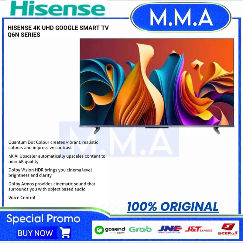Jual HISENSE 43Q6N QLED 4K UHD SMART GOOGLE DIGITAL TV DOLBY VISION ATMOST | Shopee Indonesia