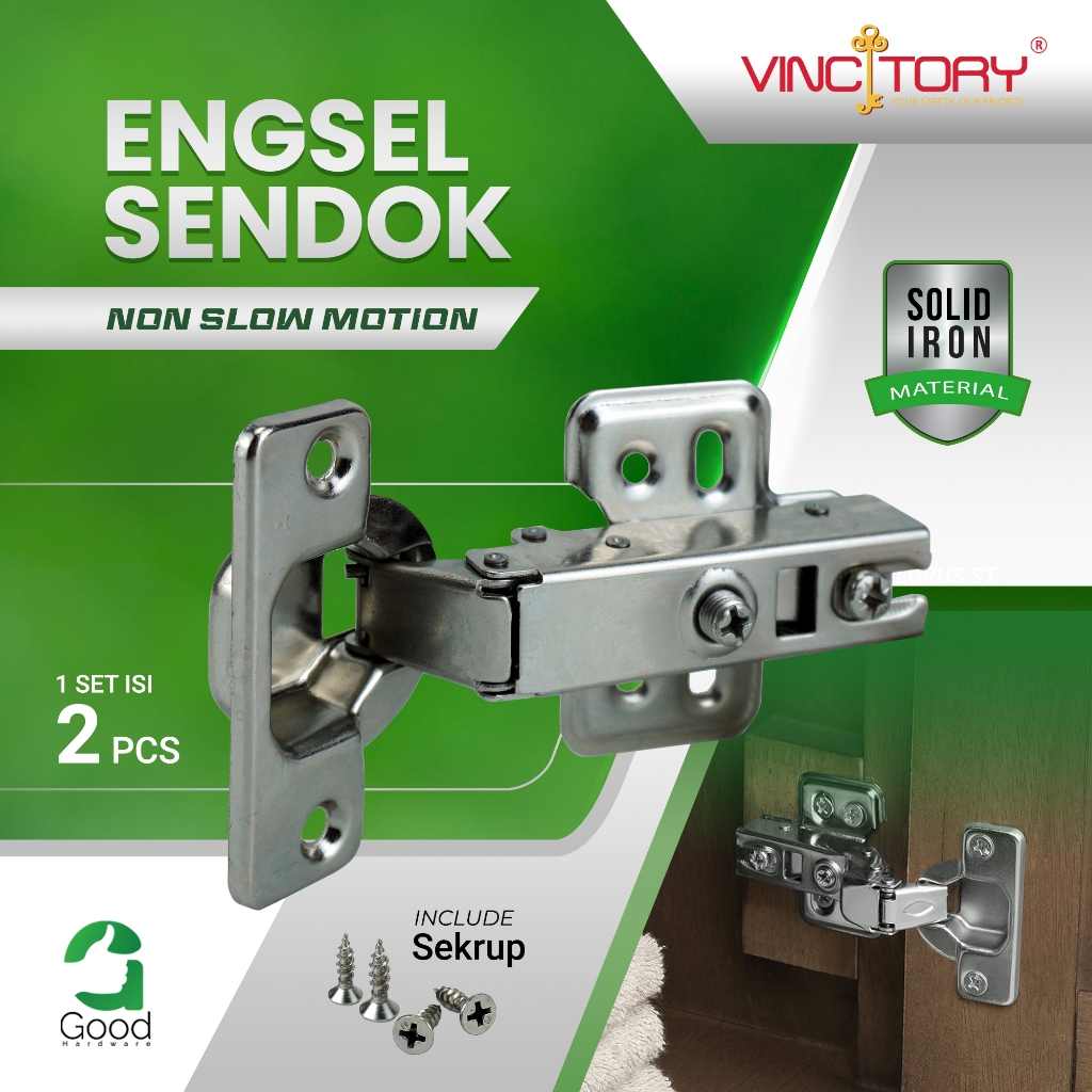Jual Vincitory Engsel Sendok Standart Engsel Lemari Laci Set Lurus ...