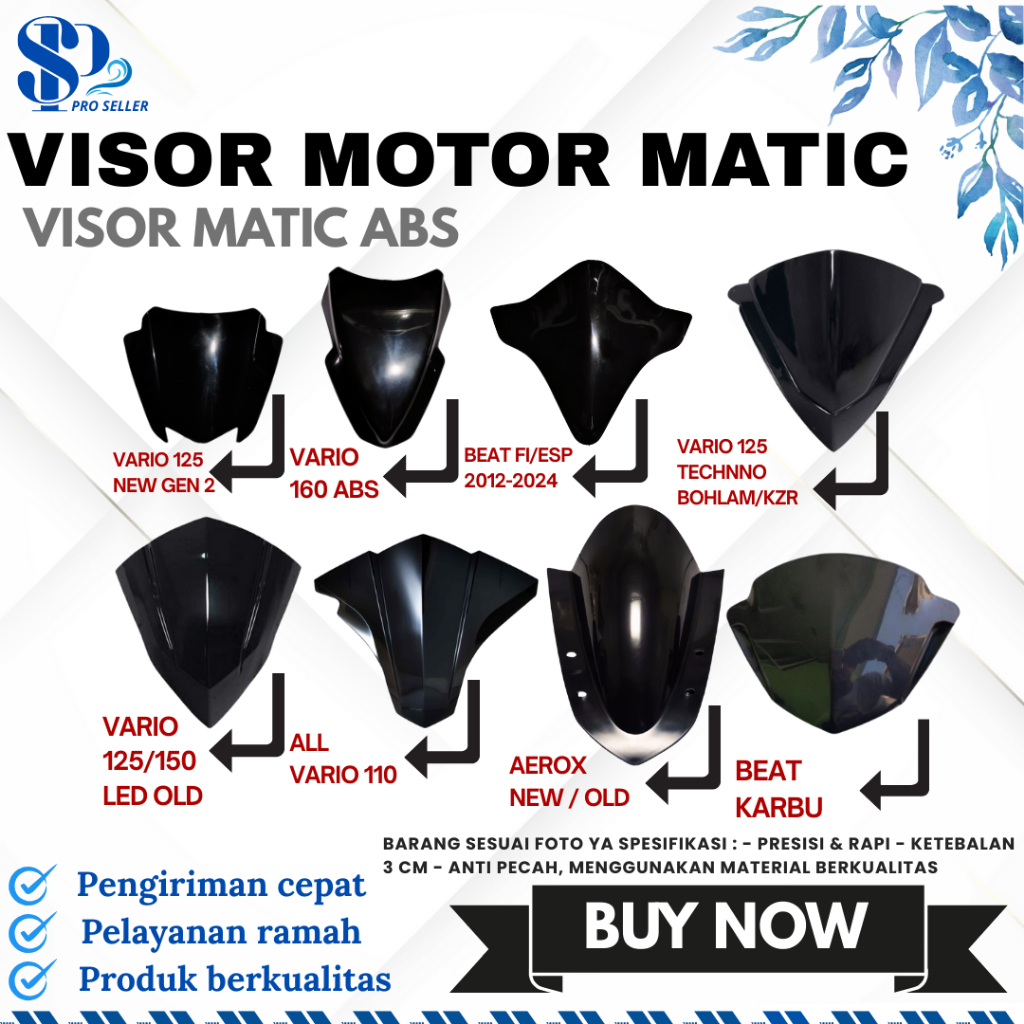 Jual VISOR BEAT 2016-2021 VISOR ALL BEAT TGP Visor Motor Beat KARBU ...