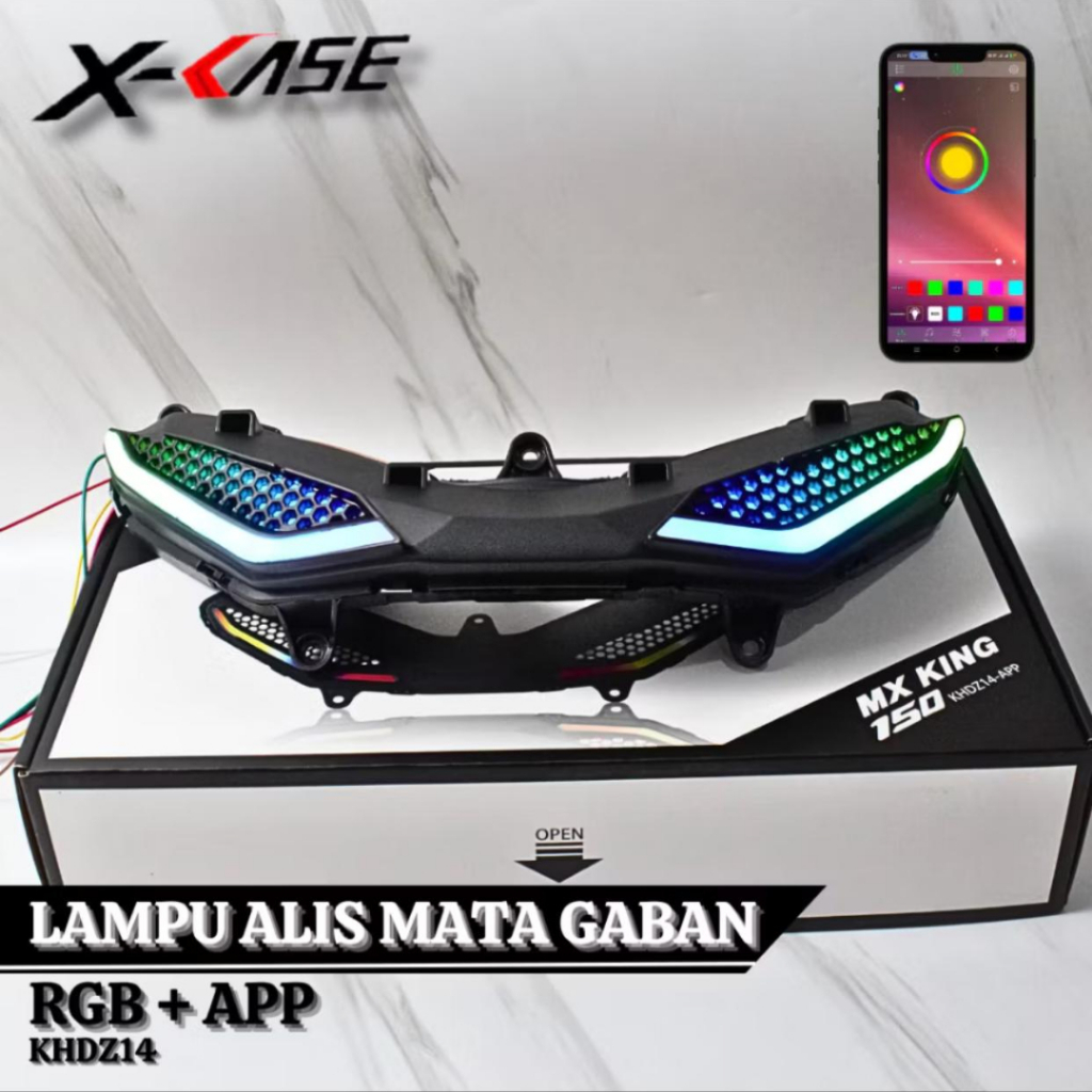 Jual TNN1 COVER LIST LAMPU DEPAN MATA GABAN RGB MX KING MX 150 LED ALIS ...