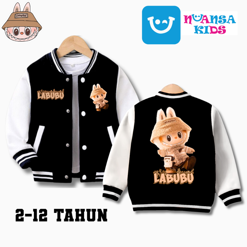 Jual NUANSA KIDS-Jaket Baseball Anak Model Labubu Untuk Usia 1-12 Tahun ...