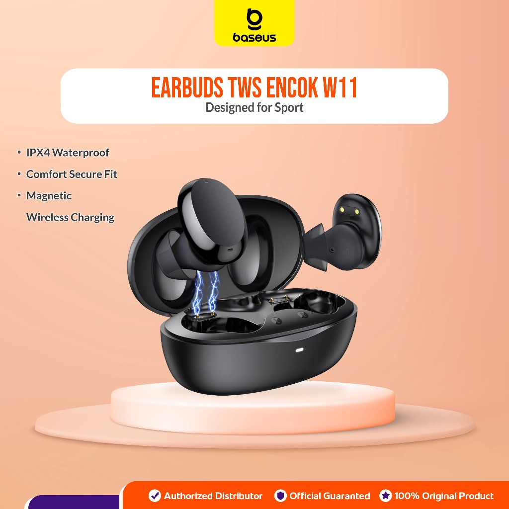 Jual Baseus TWS Encok W11 Earbuds Bluetooth Earphone Sport Waterproof ...
