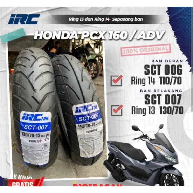 Jual Sepasang Ban PCX160 ADV Depan 110/70-14 Belakang 130/70-13 Merk ...