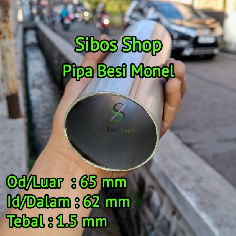Jual Pipa Besi Monel 2¼ inchi Od 65mm Id 62mm Tebal 1.5mm Panjang 20cm ...