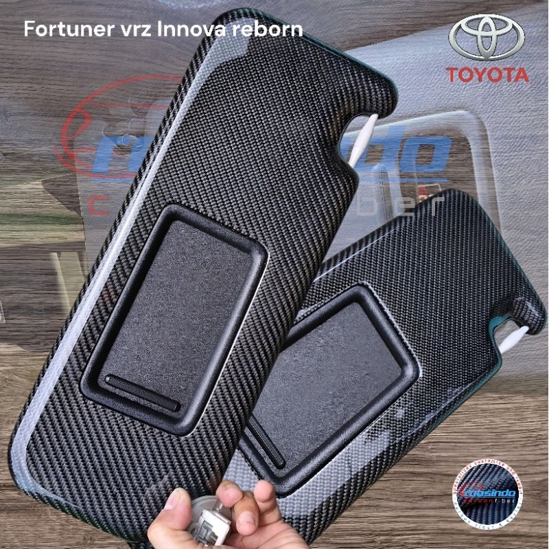 Jual Sunvisor toyota fortuner vrz gr sport innova reborn carbon fiber ...
