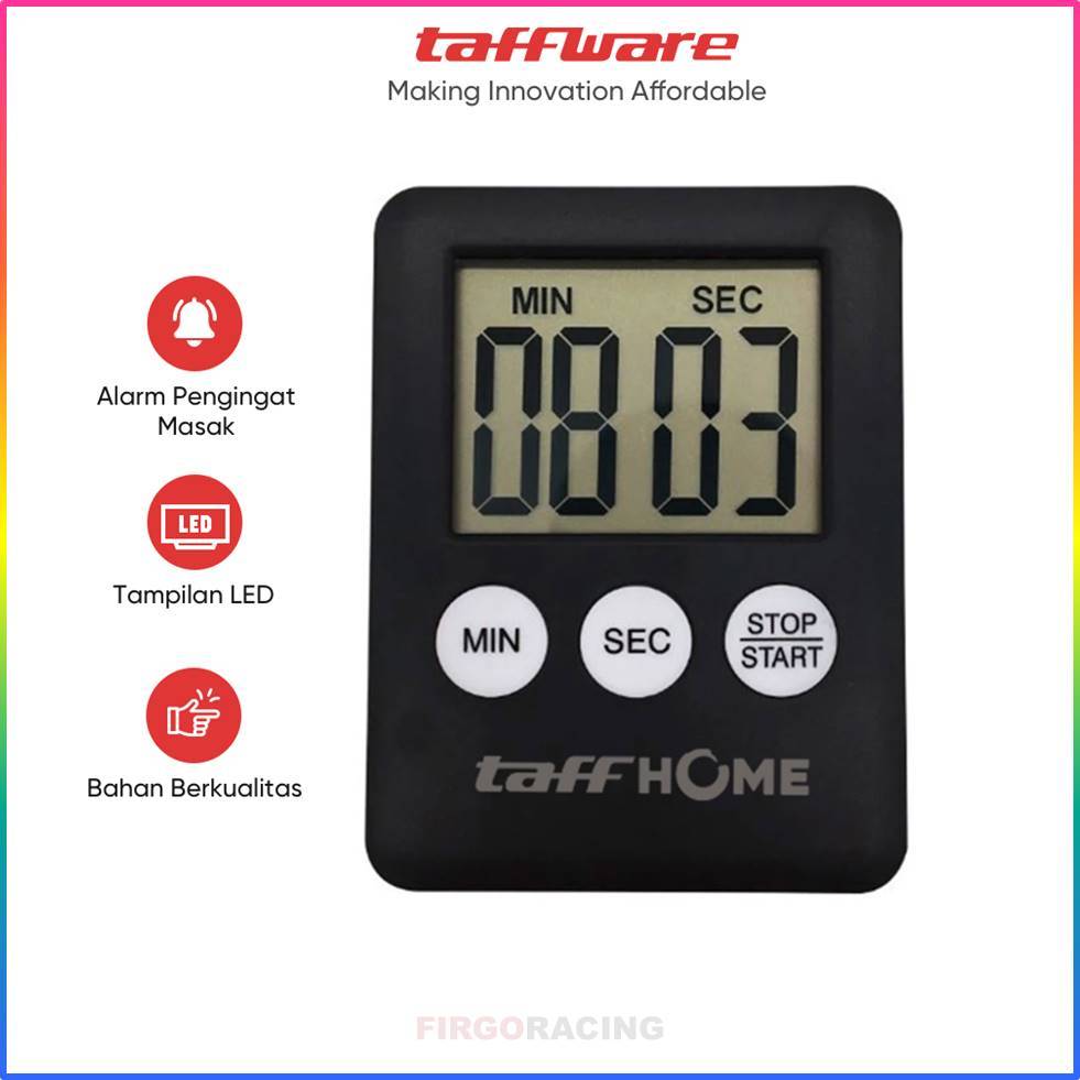 Jual TaffHOME Mini Timer Masak Mini Digital Dapur - Stopwatch Timer ...