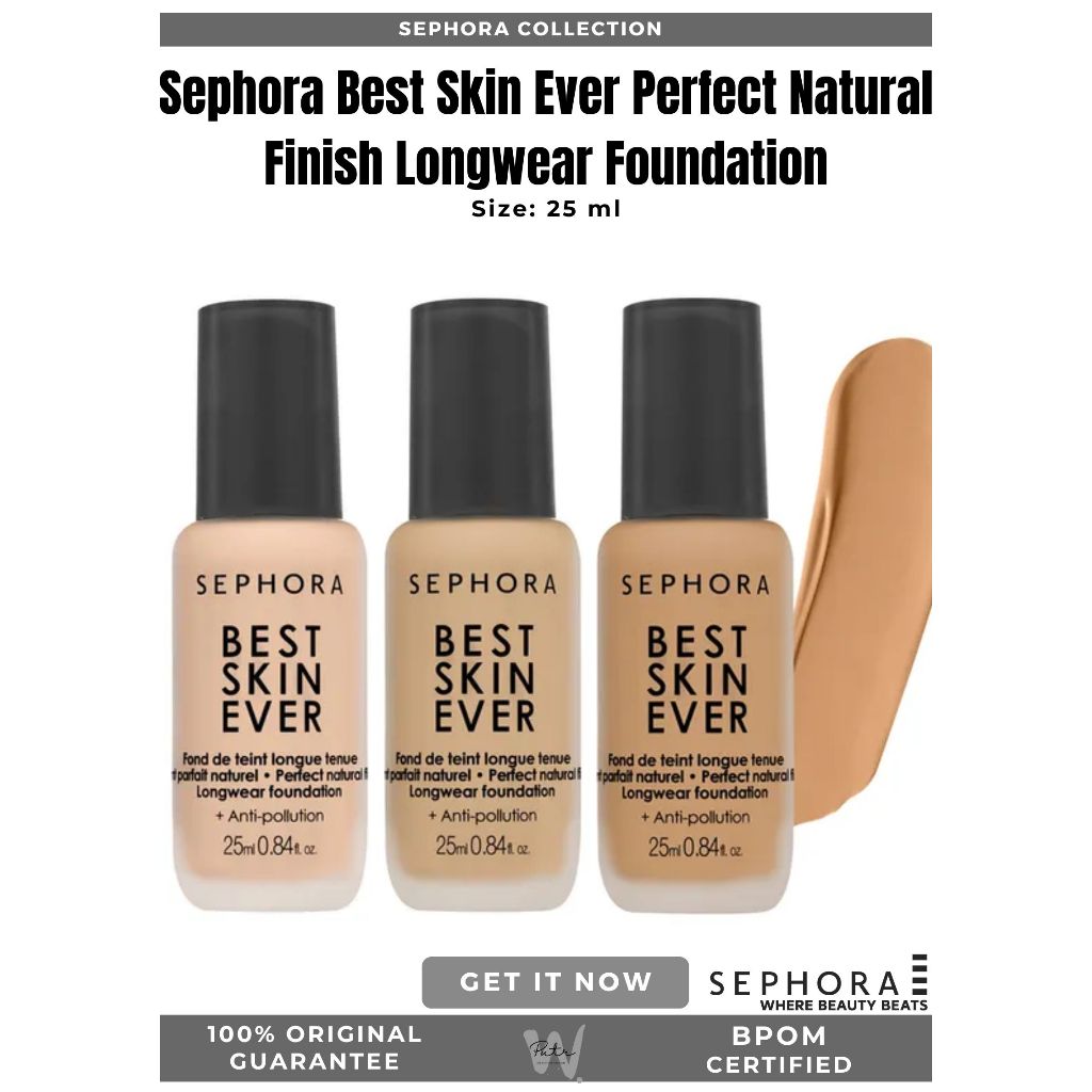 Jual S*phora Collection Best Skin Ever Matte Perfect Natural Finish Longwear Foundation • 25ml ...