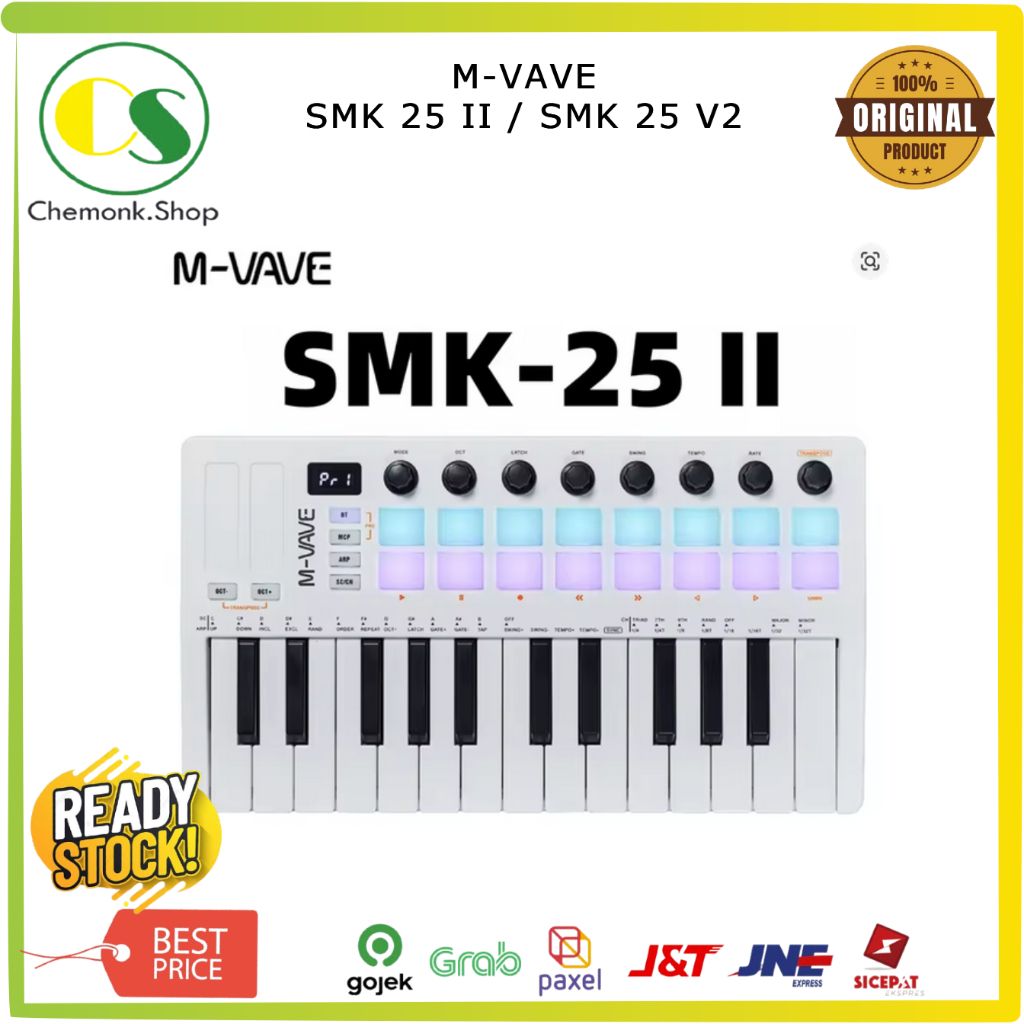 Jual MVAVE M-Vave SMK 25 II / SMK-25 II /Midi Keyboard Controller ...
