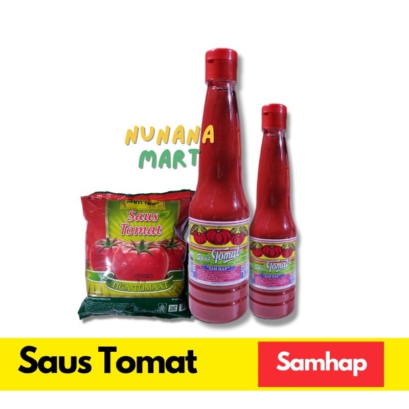 Jual Saos Tomat Sam Hap Cap Tiga Tomat Botol 275 dan 600 ml Pouch ...
