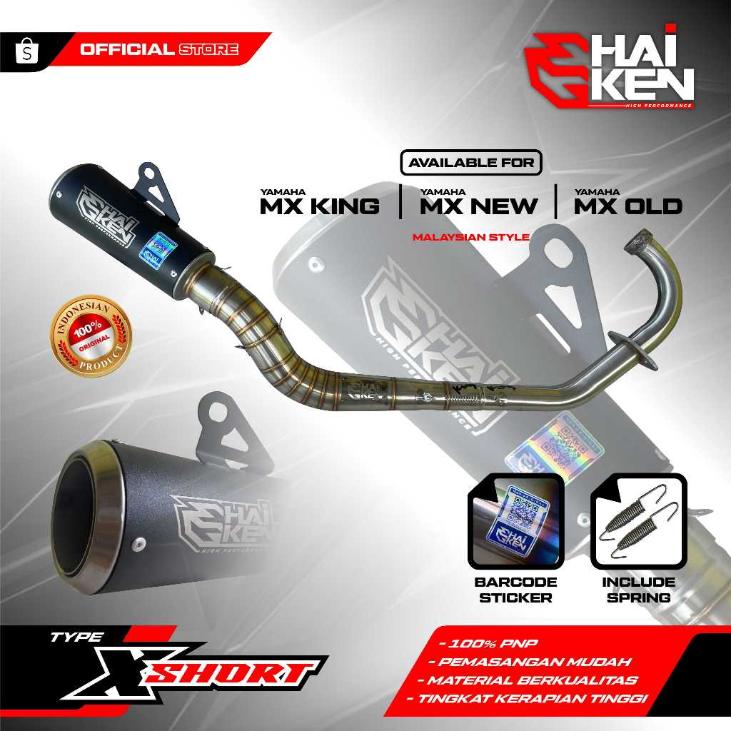 Jual Haiken Racing MX KING MX NEW MX OLD SONIC FU Knalpot Malaysia ...