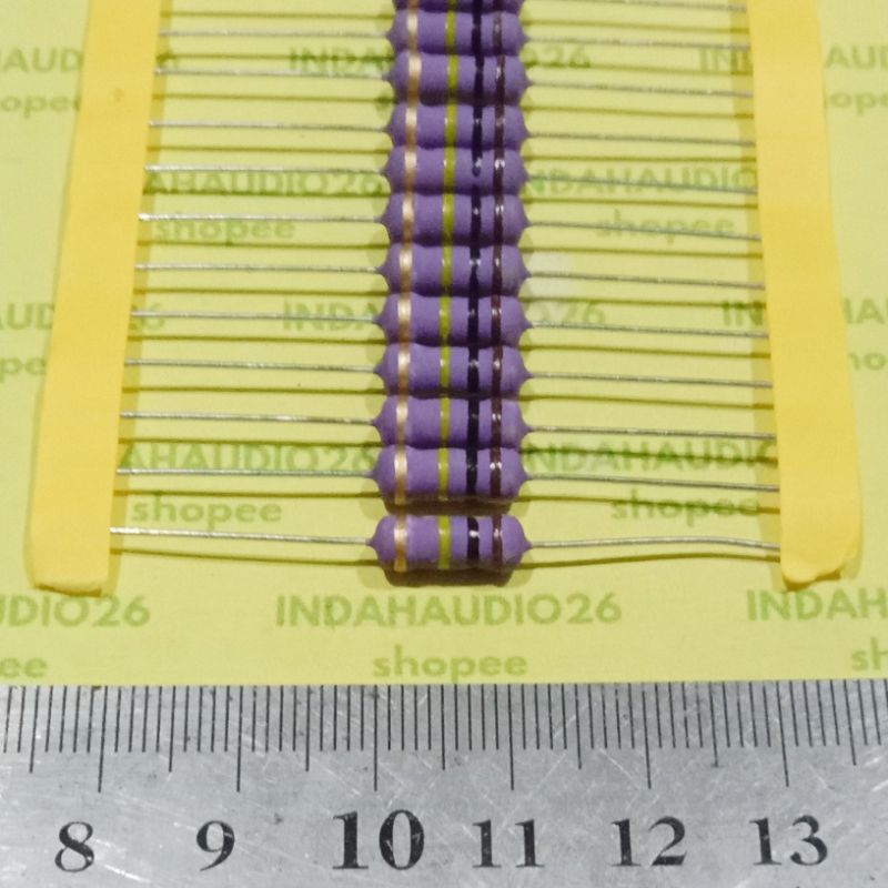Jual UNGU 100K 1W 5% kaki tembaga resistor 100 k 1 watt 100 kilo ohm 1 ...