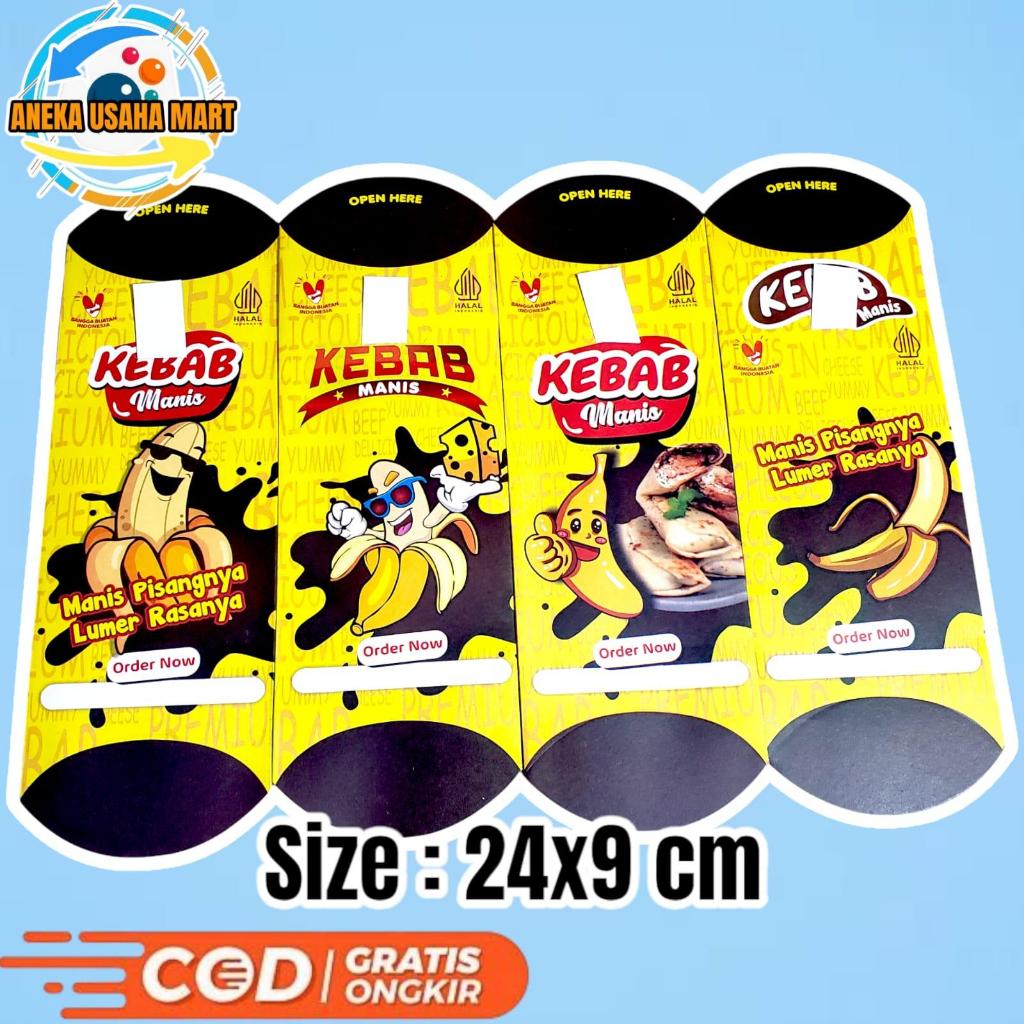 Jual 100 PCS Kemasan Bungkus Kebab Pisang Manis - Pisang Coklat ...