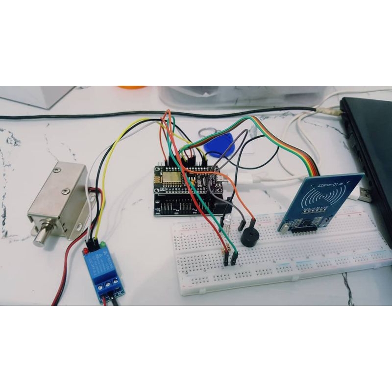 Jual project iot smart door lock System RFID Mifare nodemcu esp8266 ...