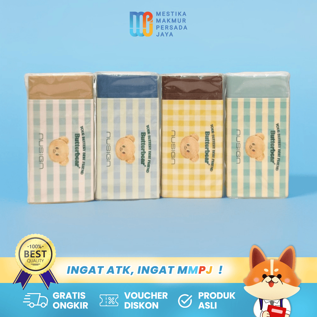 Jual Deli x Butterbear NS036-B Nusign Eraser – Penghapus Pensil Lembut ...