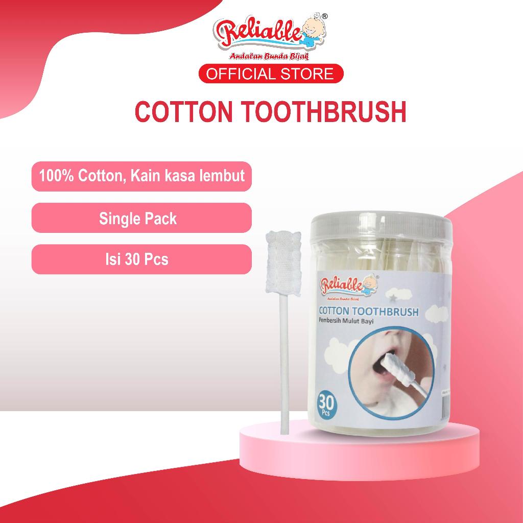 Jual Reliable Cotton Toothbrush Pembersih Mulut Bayi isi 30 pcs ...