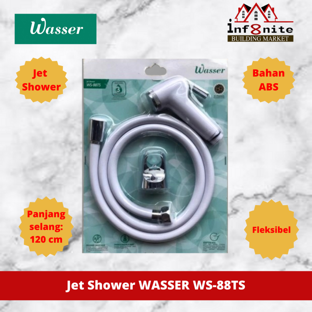 Jual Jet Shower Wasser WS 88TS Putih Sower Cebok Closet Kamar Mandi ...