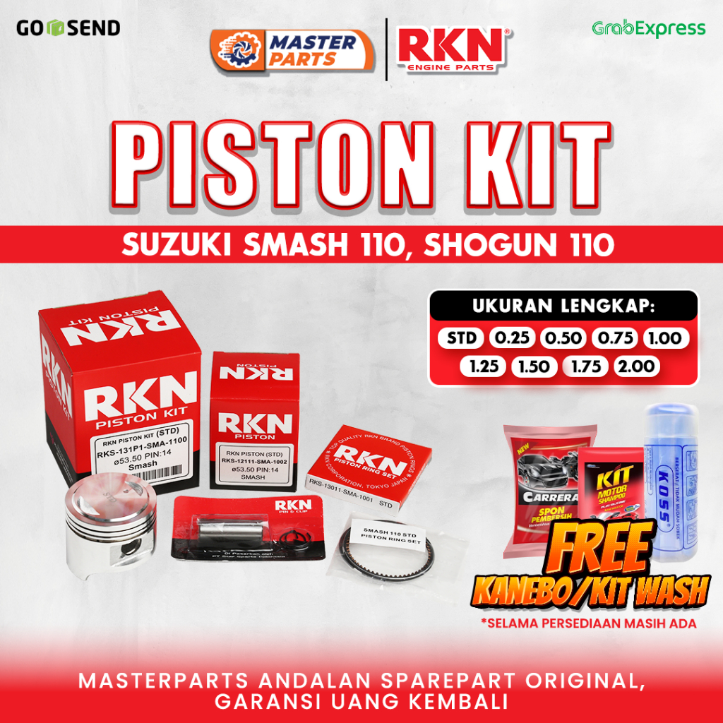 Jual PISTON KIT RKN Smash 110 & Shogun 110 (9 Ukuran) | Shopee Indonesia