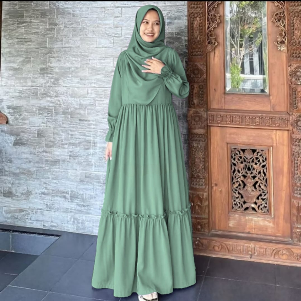 Jual Gamis kondangan terbaru 2025 model Simple elegan ARANI DRESS Bahan ...