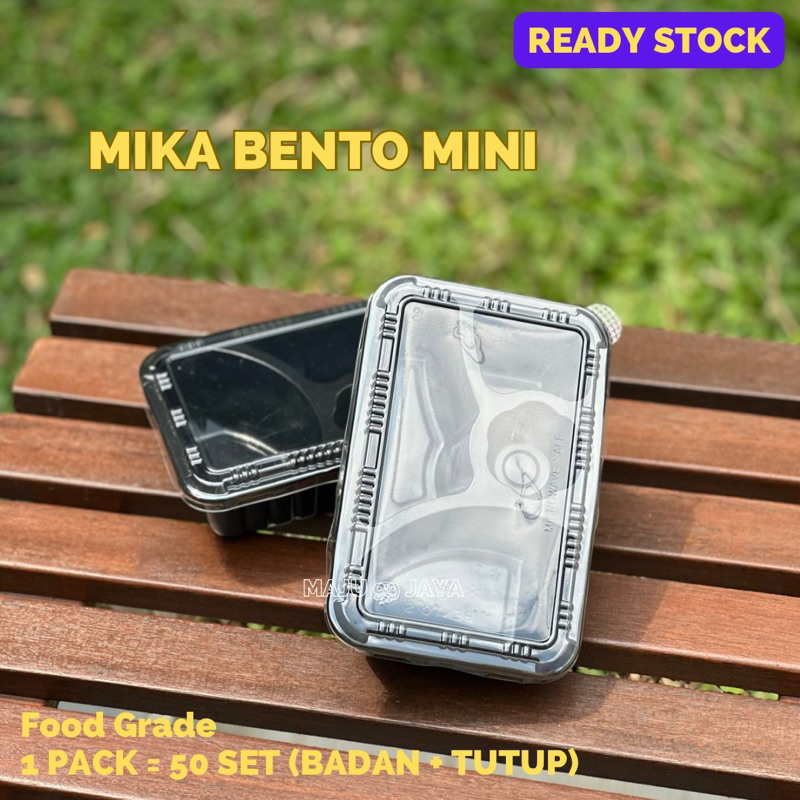 Jual Mika Bento Mini (S) Tempat Makan Lunch Box Bento Hitam + Tutup ...