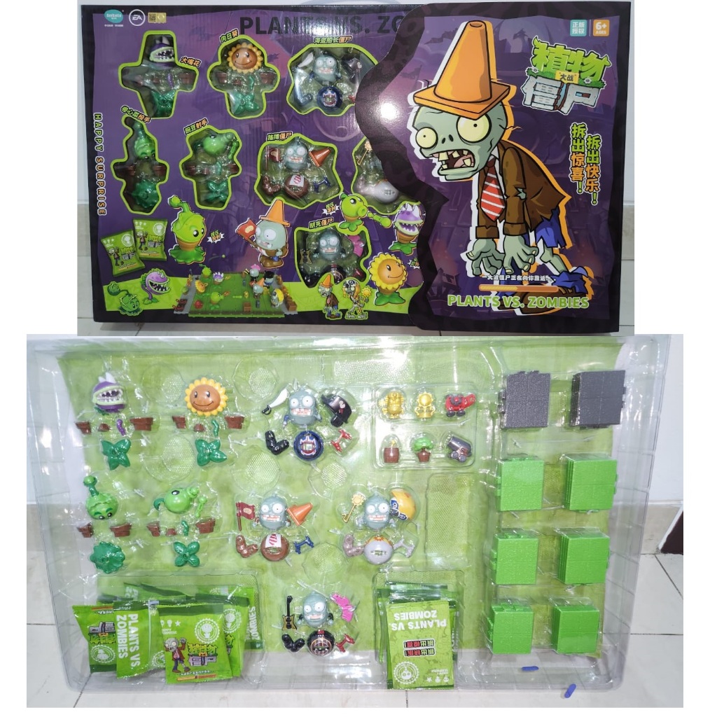 Jual MAINAN ANAK EDUKASI BELAJAR FIGURE ZOMBIE VS PLANT KOMBINASI 2 IN1 ...