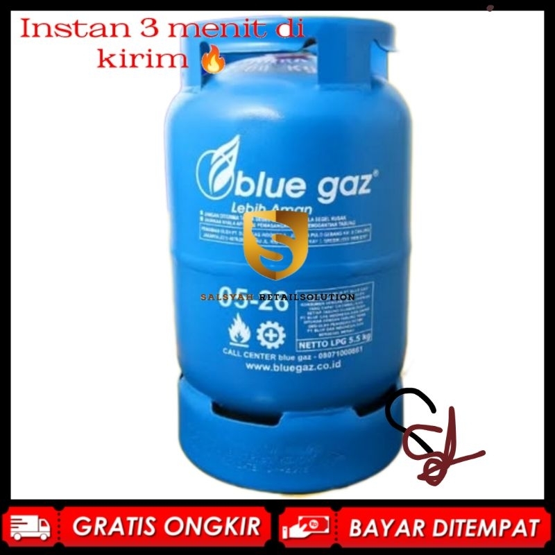 Jual Tabung Blue Gaz (ISI SEGEL) Blue Gas Tabung 5kg Tabung Gas 5,5kg ...
