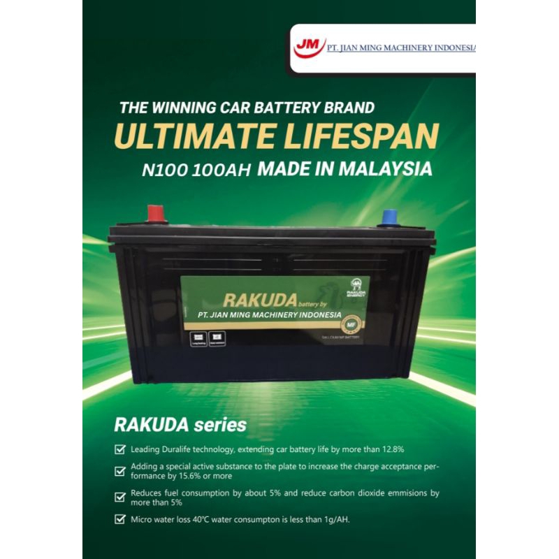 Jual JM Shop25 BATERAI AKI KERING RAKUDA N100/100AH BISA UNTUK SEMUA MOBIL | Shopee Indonesia