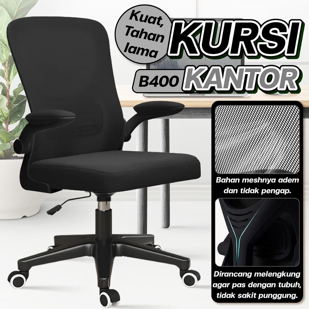 Jual HTD SPORT Kursi Kantor Kursi Kerja Staff Chair Hidrolik Ergonomis Putar Nyaman KUAT HINGGA ...