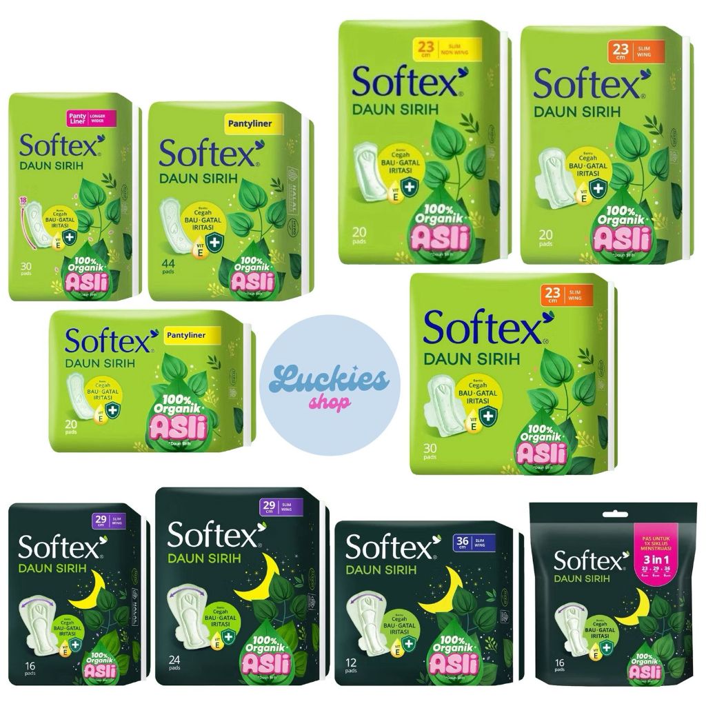 Jual Pembalut Softex Daun Sirih + Vitamin E Non Wing 23Cm 18 Pads ...
