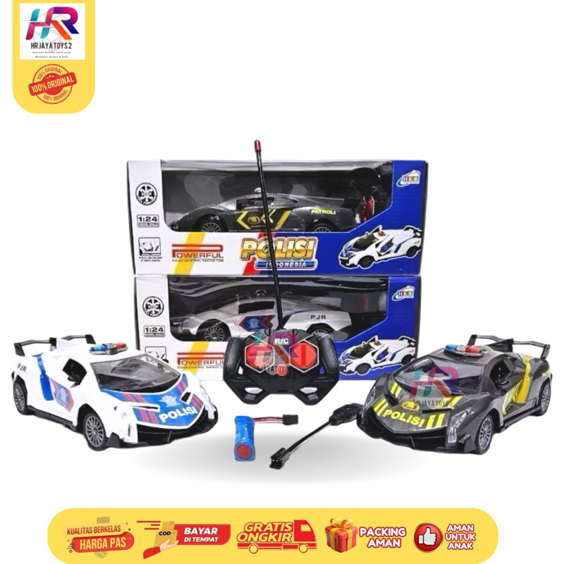 Jual Mainan Remote Control Mobil Polisi Indonesia Bisa Buka Tutup Pintu ...