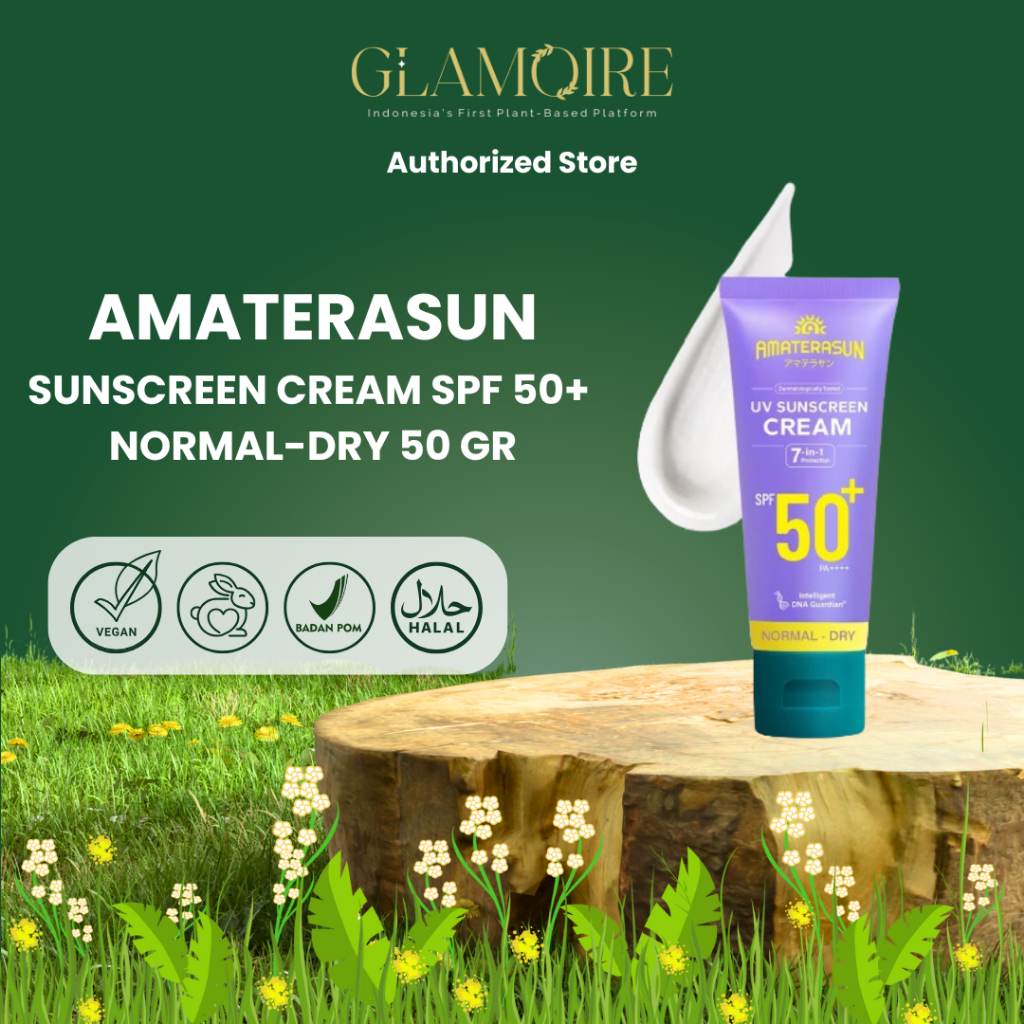 Jual Glamoire - AMATERASUN [REAL SPF Certified] UV Sunscreen Cream SPF 50+ PA++++ | Shopee Indonesia