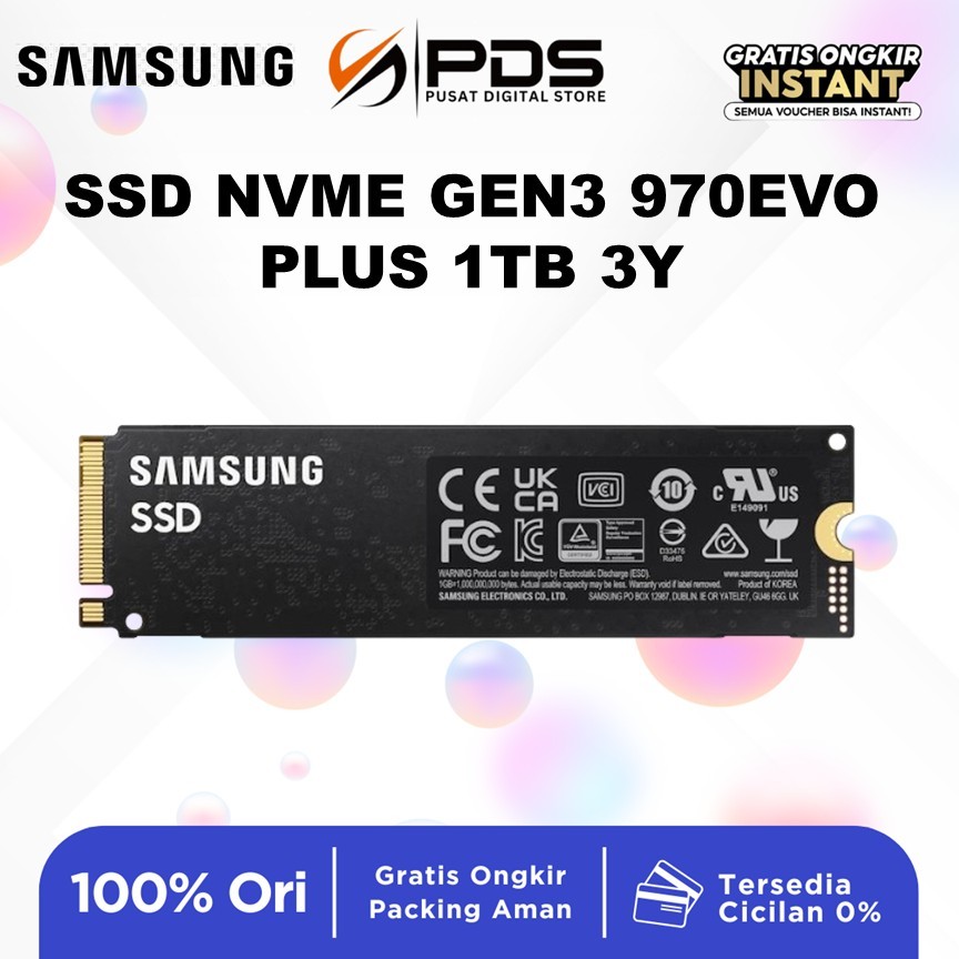 Jual SAMSUNG SSD NVME GEN3 970EVO PLUS 1TB 3Y (MZ-V7S1T0BW) | Shopee Indonesia
