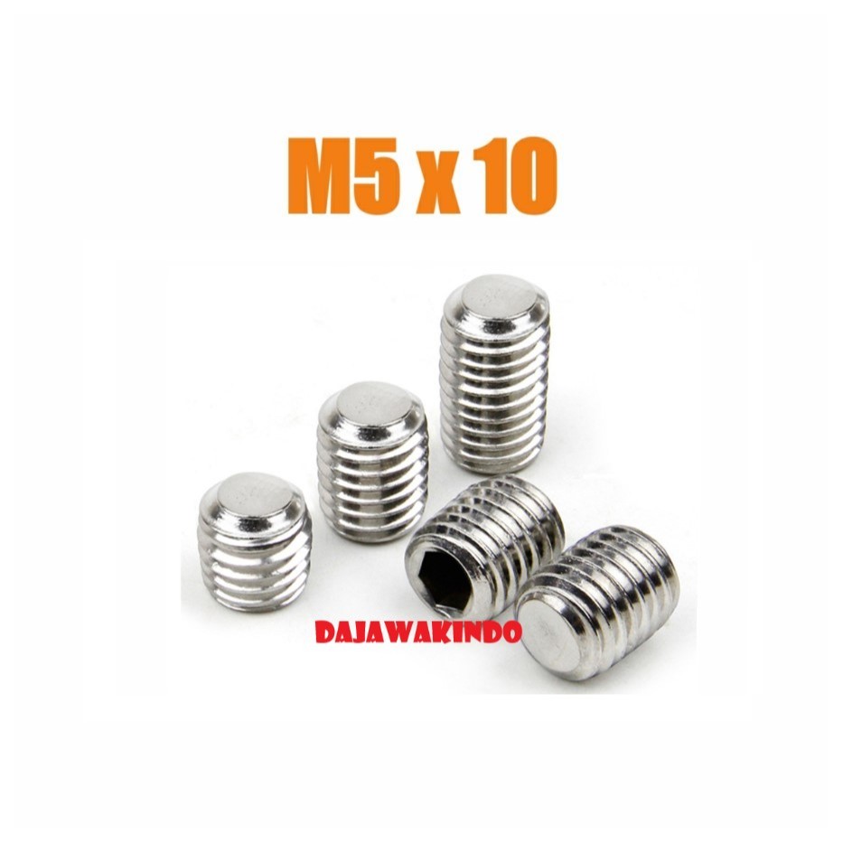 Jual SUS 304 Socket Set Screw M5 x 10 / Baut L Tanam / L Set Stainless | Shopee Indonesia