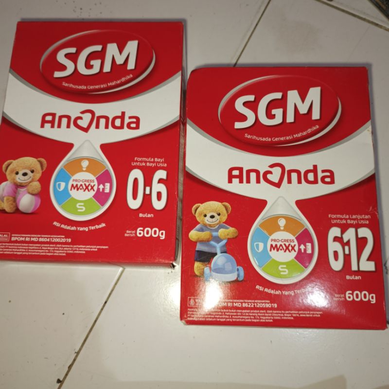 Jual SGM ANANDA 0-6BULAN 6-12BULAN 600g | Shopee Indonesia