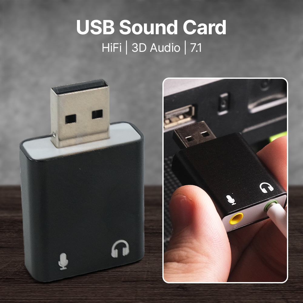 Jual PROMO EXTERNAL USB SOUND CARD HIFI MAGIC VOICE 3D AUDIO 7.1 ...